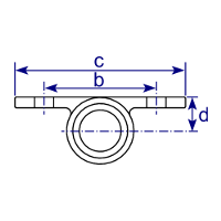 Interclamp 246 Heavy-Duty Side Palm Fitting - Modular Handrail Systems