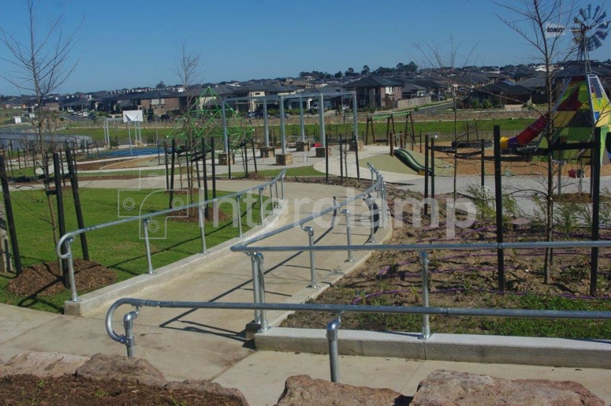 Galvanised DDA Assist Park Pathway Handrailing - Modular Handrail Systems