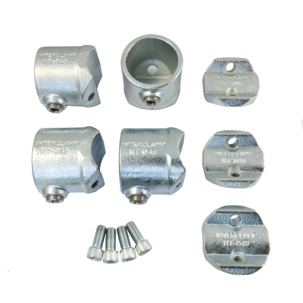 Interclamp 117Y Retro Centre Cross Tube Clamp Fitting - Modular Handrail Systems