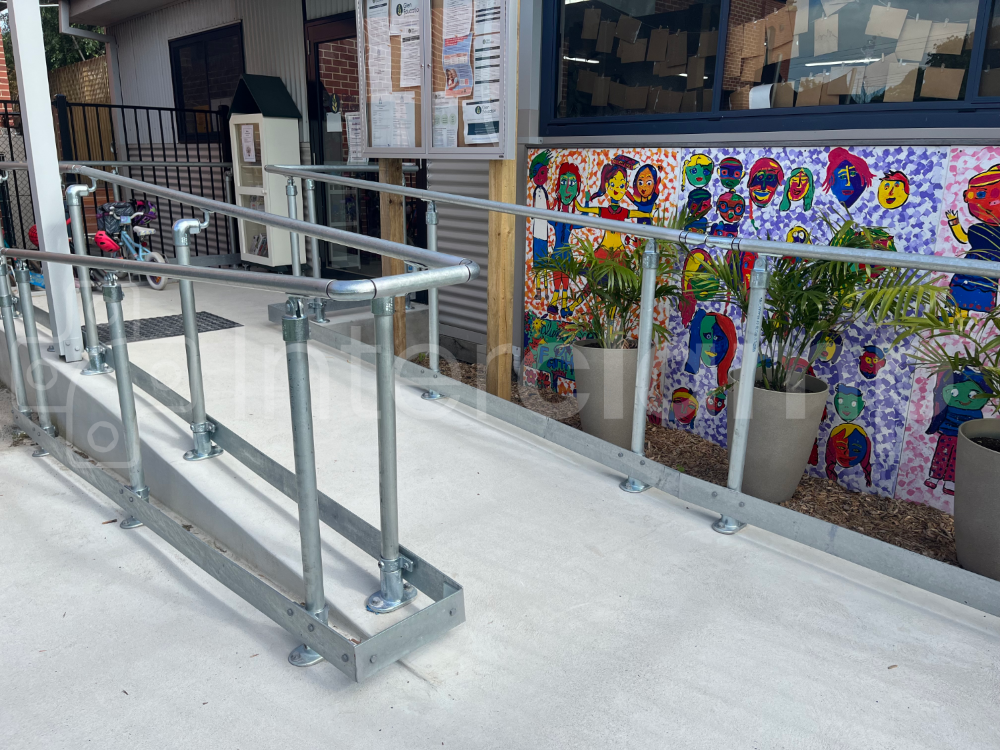 Key Clamp Disability Ramp Handrail installed at a Kindergarten ...